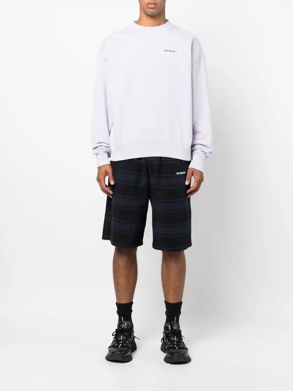 Off-White Arrows Cotton Sweatshirt - Purple