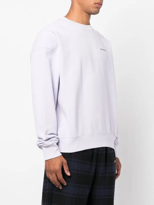 Off-White Arrows Cotton Sweatshirt - Purple