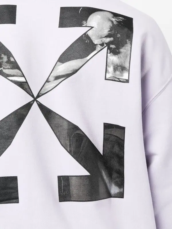 Off-White Arrows Cotton Sweatshirt - Purple