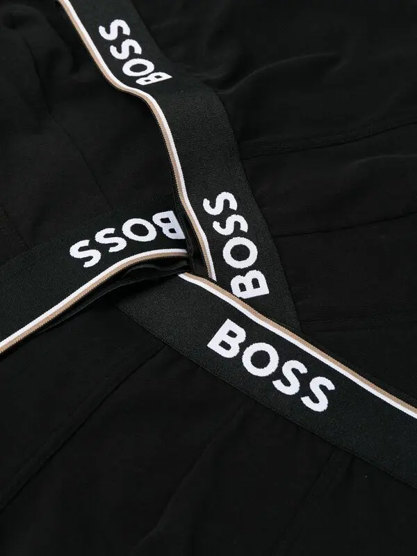 BOSS Pack-of-three Logo-waistband Boxer Briefs - Black