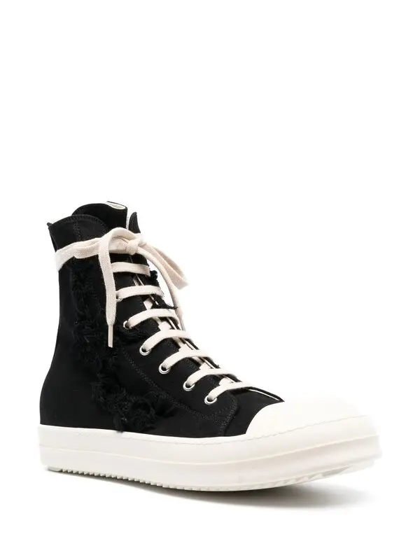 Rick Owens Broken High-top Sneakers - Black