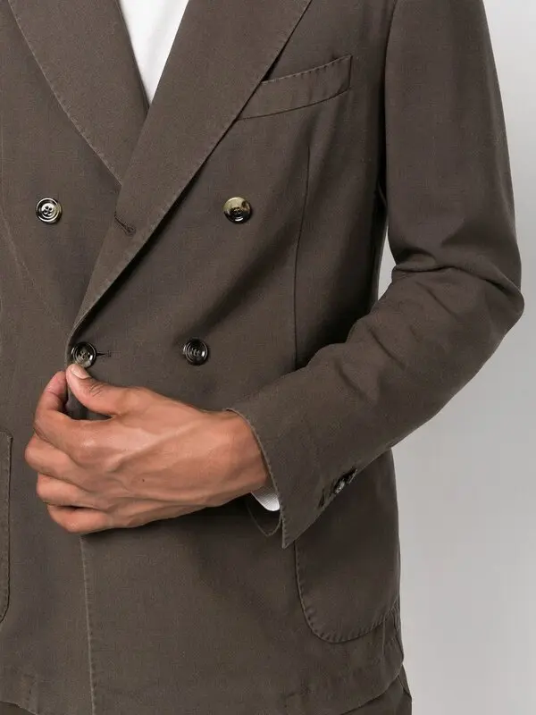 DELL'OGLIO Double-breasted Suit - Brown