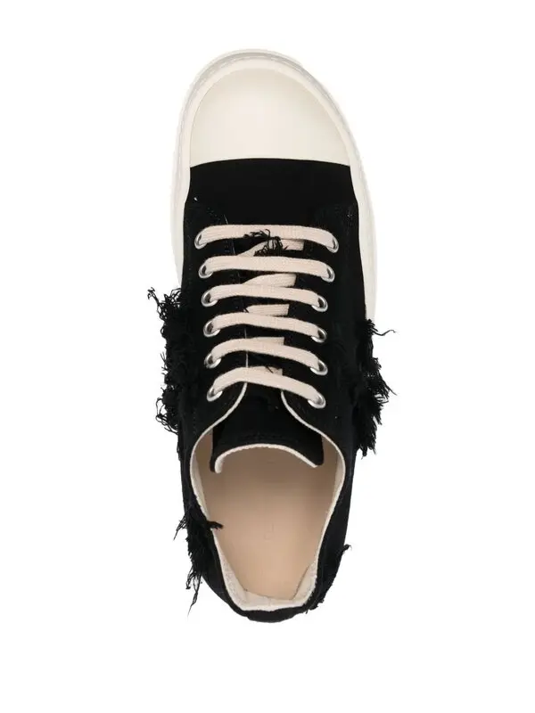 Rick Owens Destroyed Low-top Sneakers