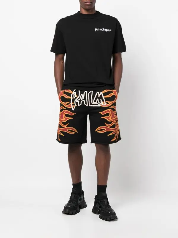 Palm Angels Three-pack Logo-print T-shirts - Black