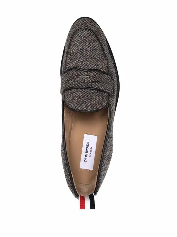 Thom Browne Herringbone Varsity Penny Loafers
