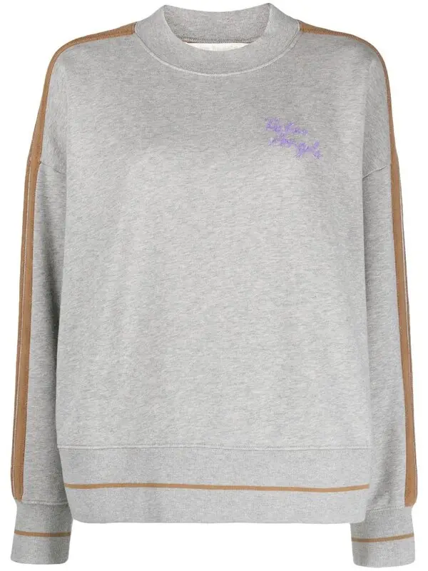 Palm Angels Angels Logo-embroidered Sweatshirt - Grey