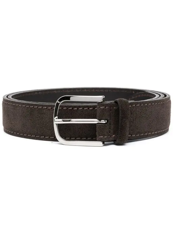 ORTIGNI Buckle-fastening Leather Belt - Brown