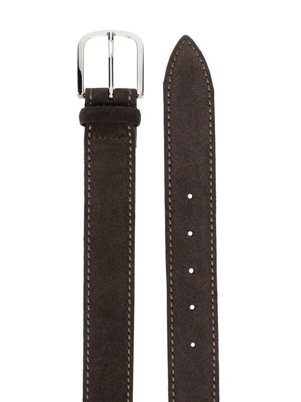 ORTIGNI Buckle-fastening Leather Belt - Brown