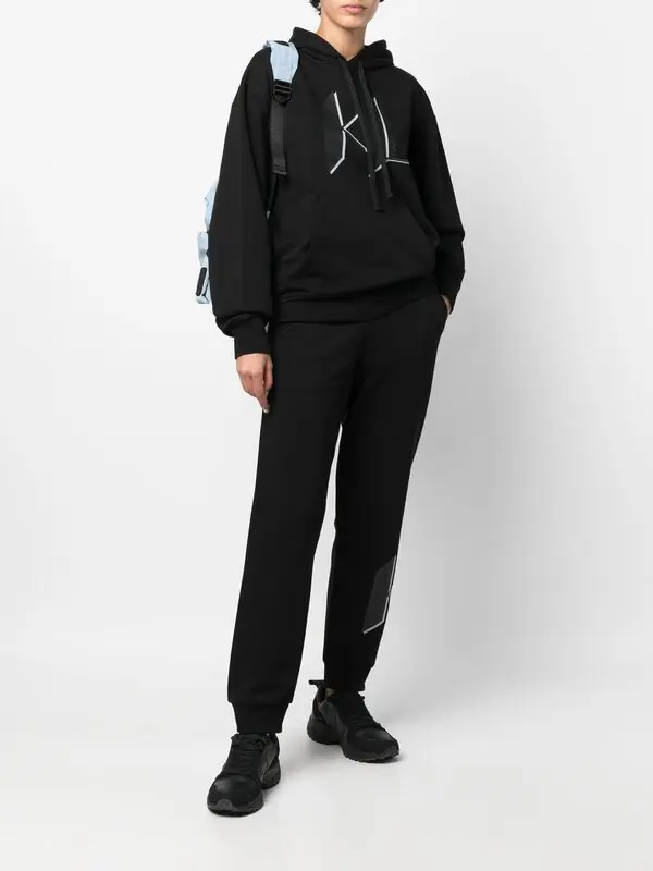 Karl Lagerfeld Logo Print Pullover Hoodie