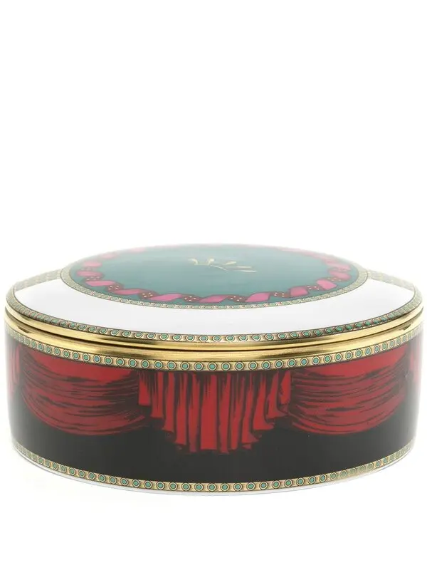 GINORI 1735 Elephant Round Porcelain Box - Multicolour