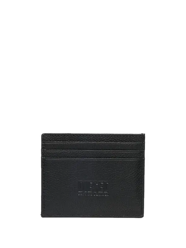 DIESEL® Card Case In Grained Leather - Black