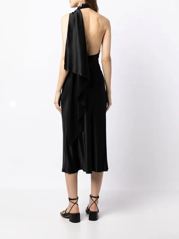 Matériel Asymmetric Halterneck Midi Dress