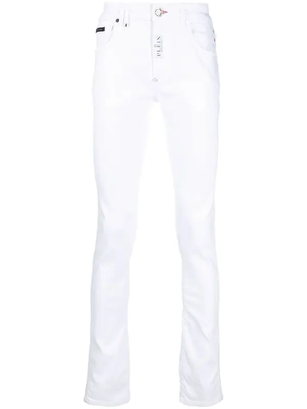 Philipp Plein Hexagon Slim-cut Low-rise Jeans