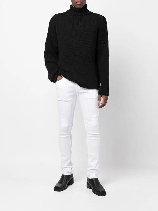 Philipp Plein Hexagon Slim-cut Low-rise Jeans