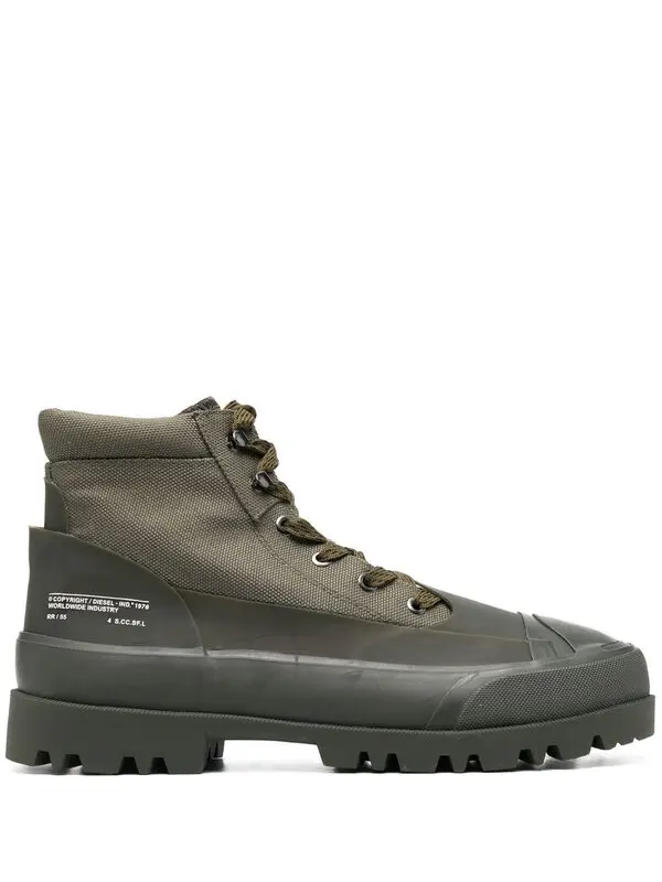 DIESEL® Hiko Hybrid Lace-up Boots - Green