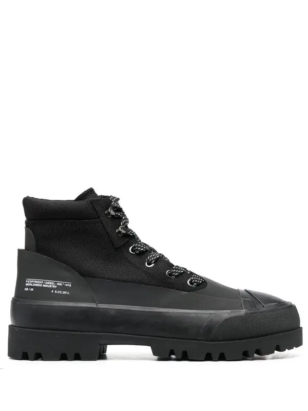 DIESEL® Hiko Hybrid Lace-up Boots - Black