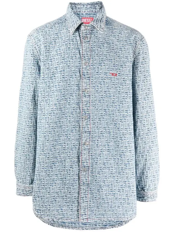 DIESEL® Monogram-print Long-sleeve Shirt