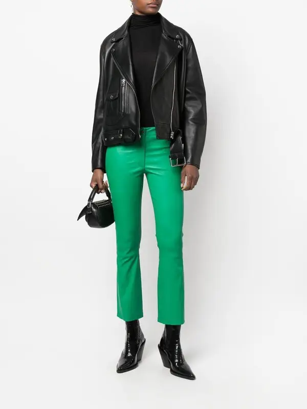 ARMA Cropped Leather Trousers