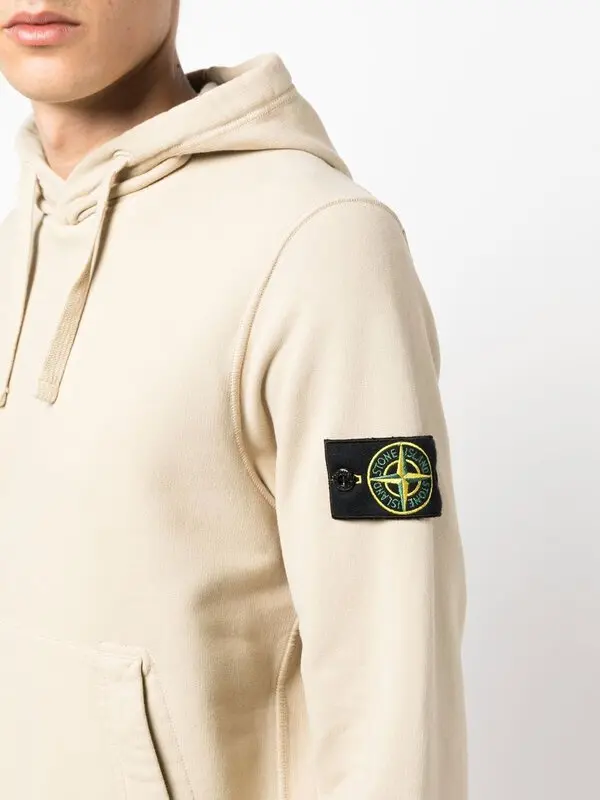Stone Island Compass Patch Hoodie - Neutrals