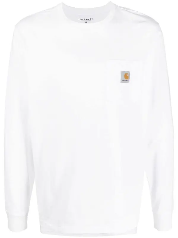 Carhartt Work In Progress Chest Logo-patch Detail T-shirt - White