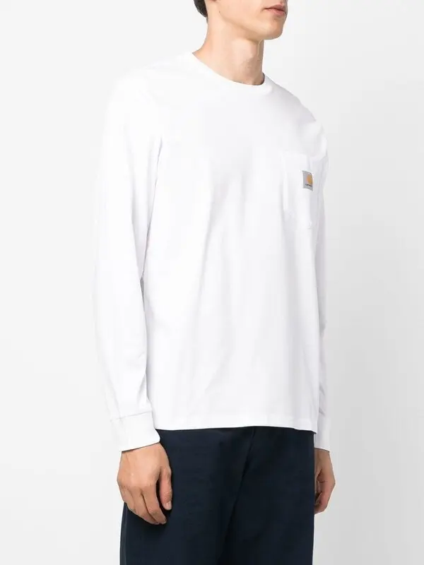 Carhartt Work In Progress Chest Logo-patch Detail T-shirt - White