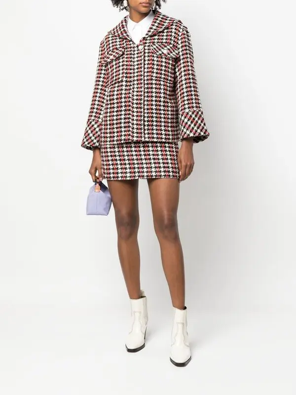 Baum Und Pferdgarten Houndstooth A-line Mini Skirt