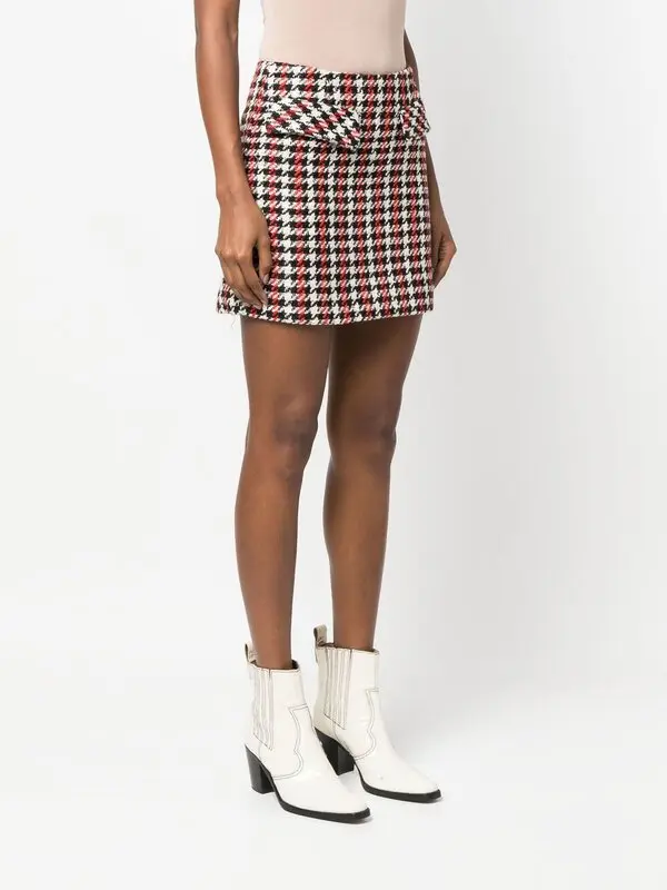 Baum Und Pferdgarten Houndstooth A-line Mini Skirt