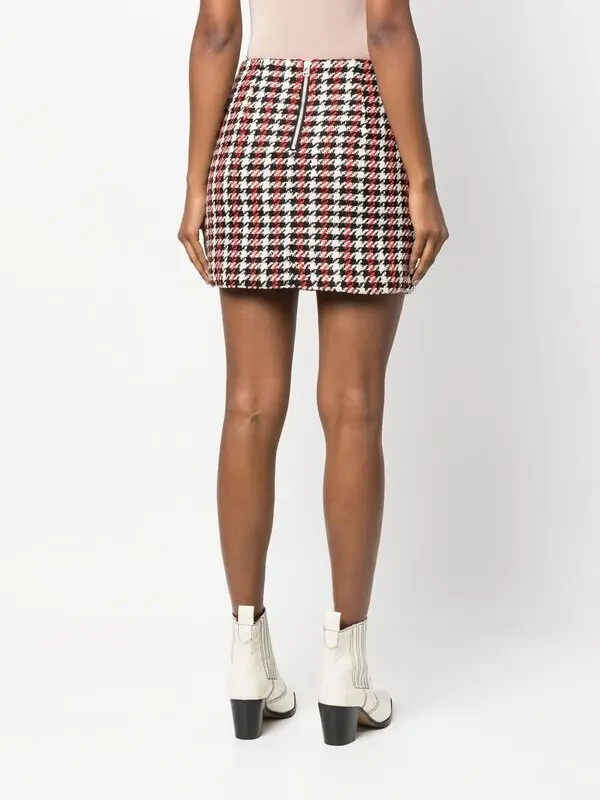 Baum Und Pferdgarten Houndstooth A-line Mini Skirt