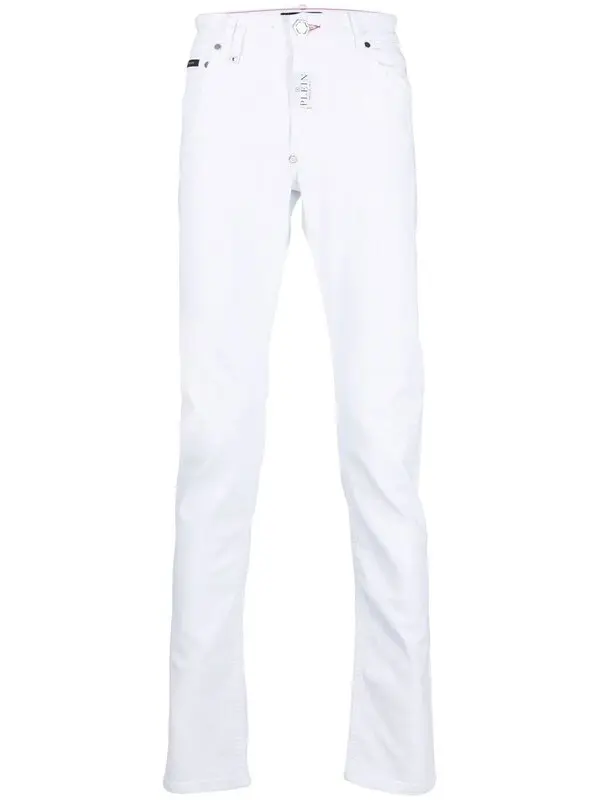 Philipp Plein Logo-patch Slim-cut Jeans