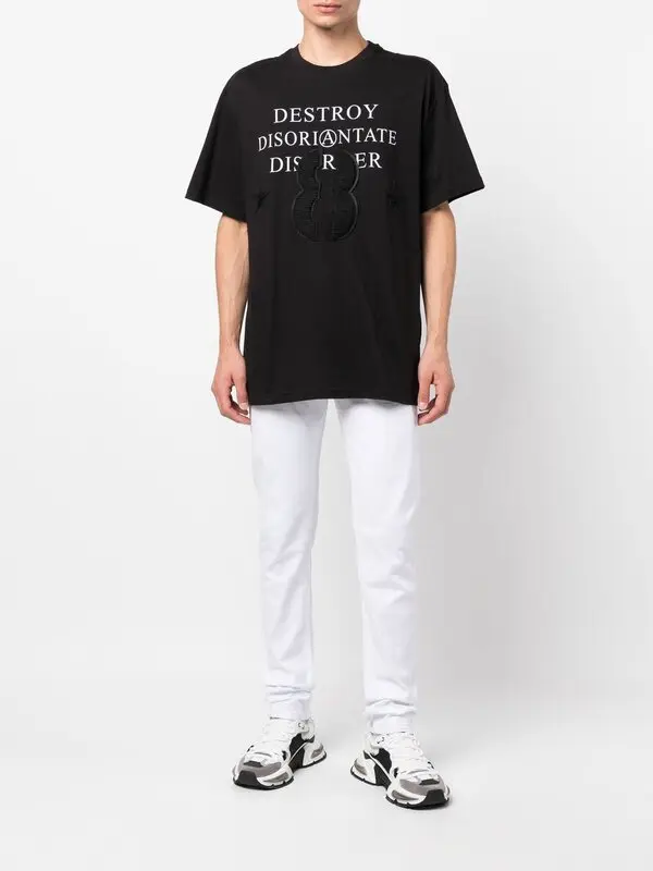 Philipp Plein Logo-patch Slim-cut Jeans
