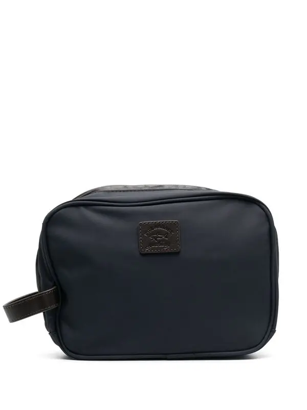 Paul & Shark Leather Trim Wash Bag
