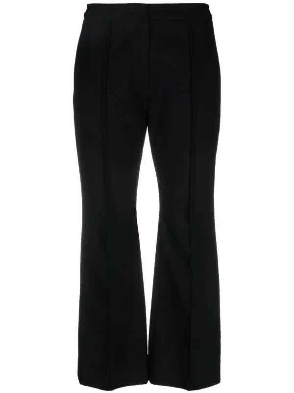 JIL SANDER High-waisted Cropped Trousers - Black