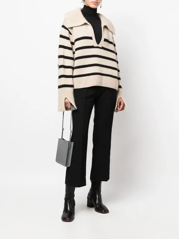JIL SANDER High-waisted Cropped Trousers - Black