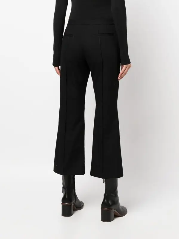 JIL SANDER High-waisted Cropped Trousers - Black