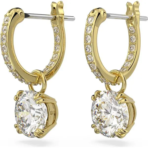 SWAROVSKI Stilla Huggie Hoop Earrings - Yellow