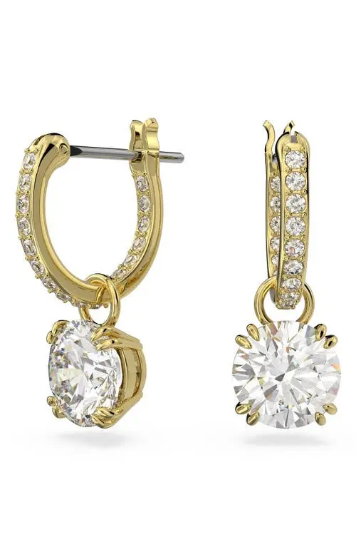 SWAROVSKI Stilla Huggie Hoop Earrings - Yellow
