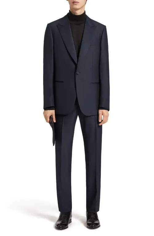 Zegna Trofeo 600 Wool & Silk Tuxedo - Navy