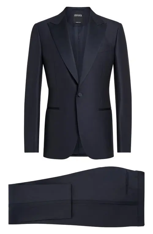 Zegna Trofeo 600 Wool & Silk Tuxedo - Navy