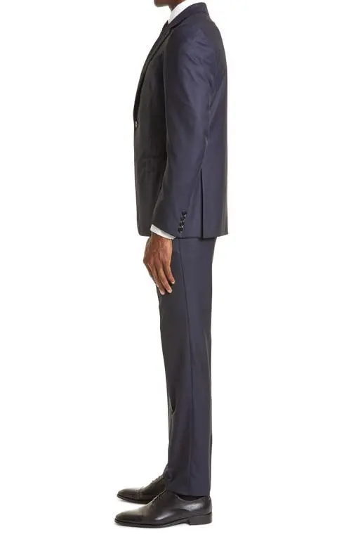 Zegna Regular Fit Navy 15milmil15 Wool Suit - Blue