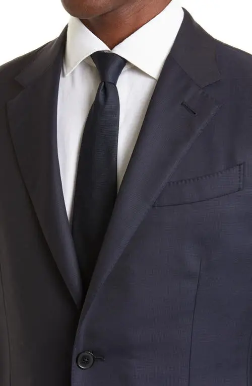 Zegna Regular Fit Navy 15milmil15 Wool Suit - Blue