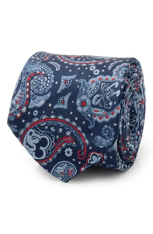 CUFFLINKS, INC. Paisley And Mickey Icons Neck Tie - Navy