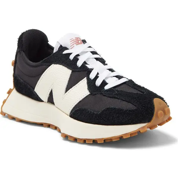 NEW BALANCE 327 Lace-up Sneakers - Black/ Natural