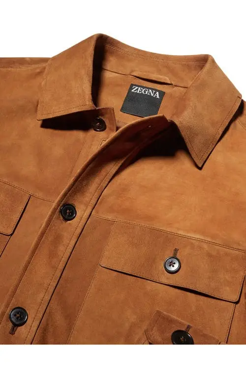 Zegna Suede Overshirt - Vicuna