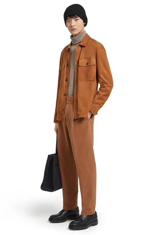 Zegna Suede Overshirt - Vicuna