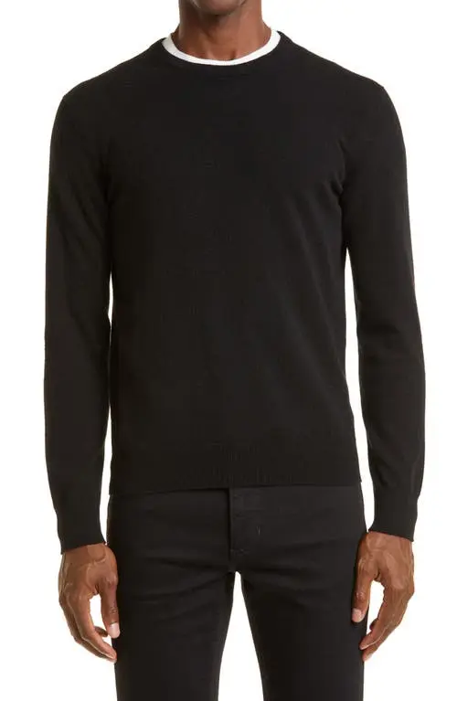 Zegna Oasi Cashmere Crewneck Sweater - Black