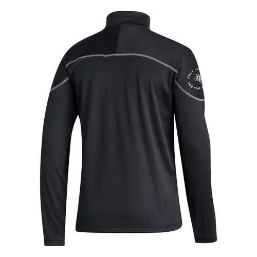 Adidas Texas A&m Aggies Aeroready Knit Quarter-snap Jacket