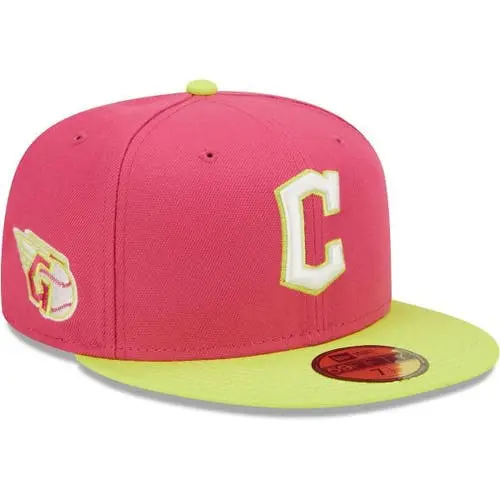 New Era Cleveland Guardians Primary Logo Beetroot Cyber 59fifty Fitted Hat
