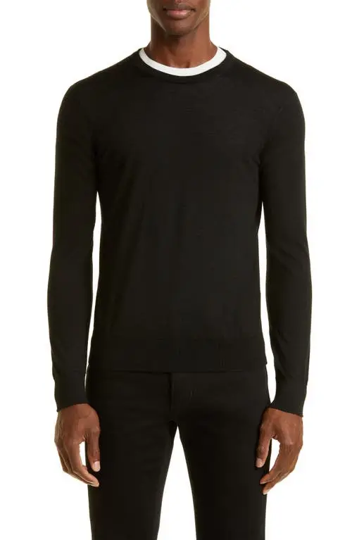 Zegna Cashseta Cashmere & Silk Sweater - Black