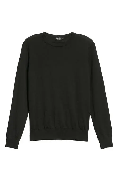 Zegna Cashseta Cashmere & Silk Sweater - Black