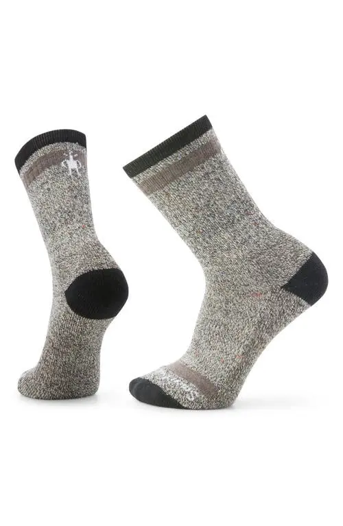 Smartwool Larimer Wool-blend Crew Socks - Black-taupe Heather